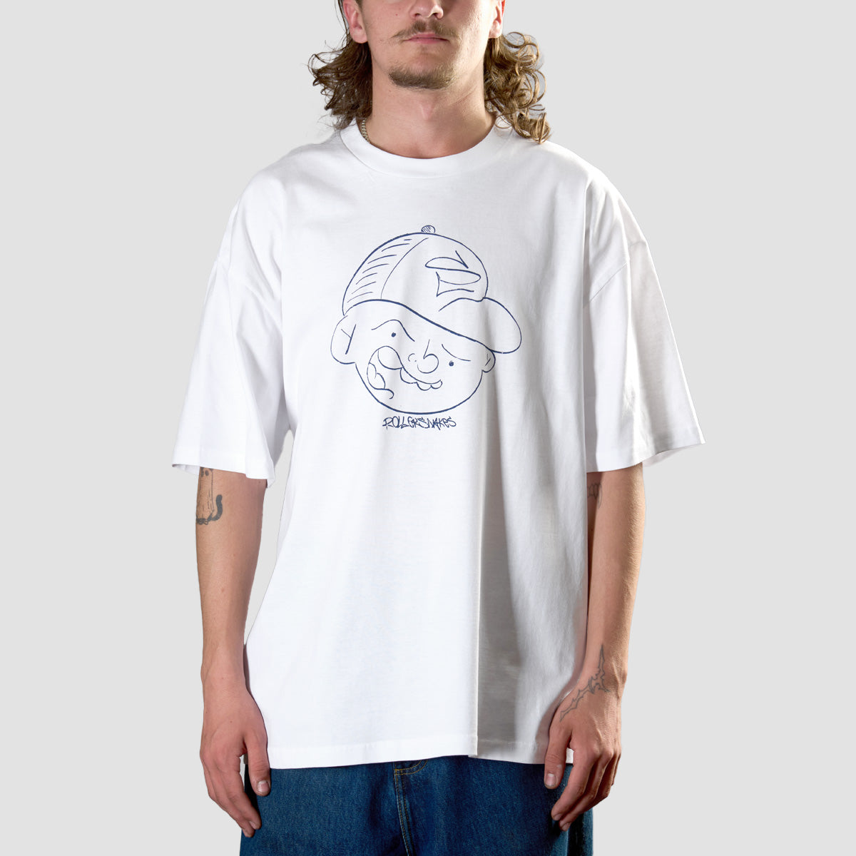 Rollersnakes Sam Oversize T-Shirt White