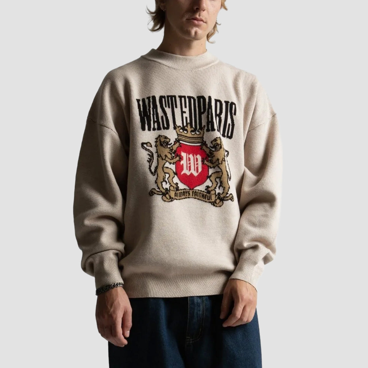 Wasted Paris Crest Sweater Sahara