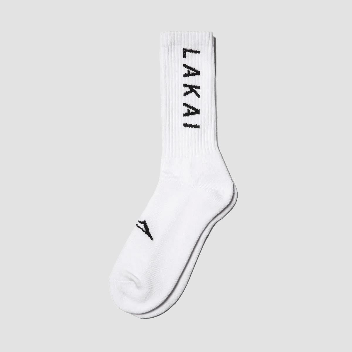 Lakai Simple Crew Socks White