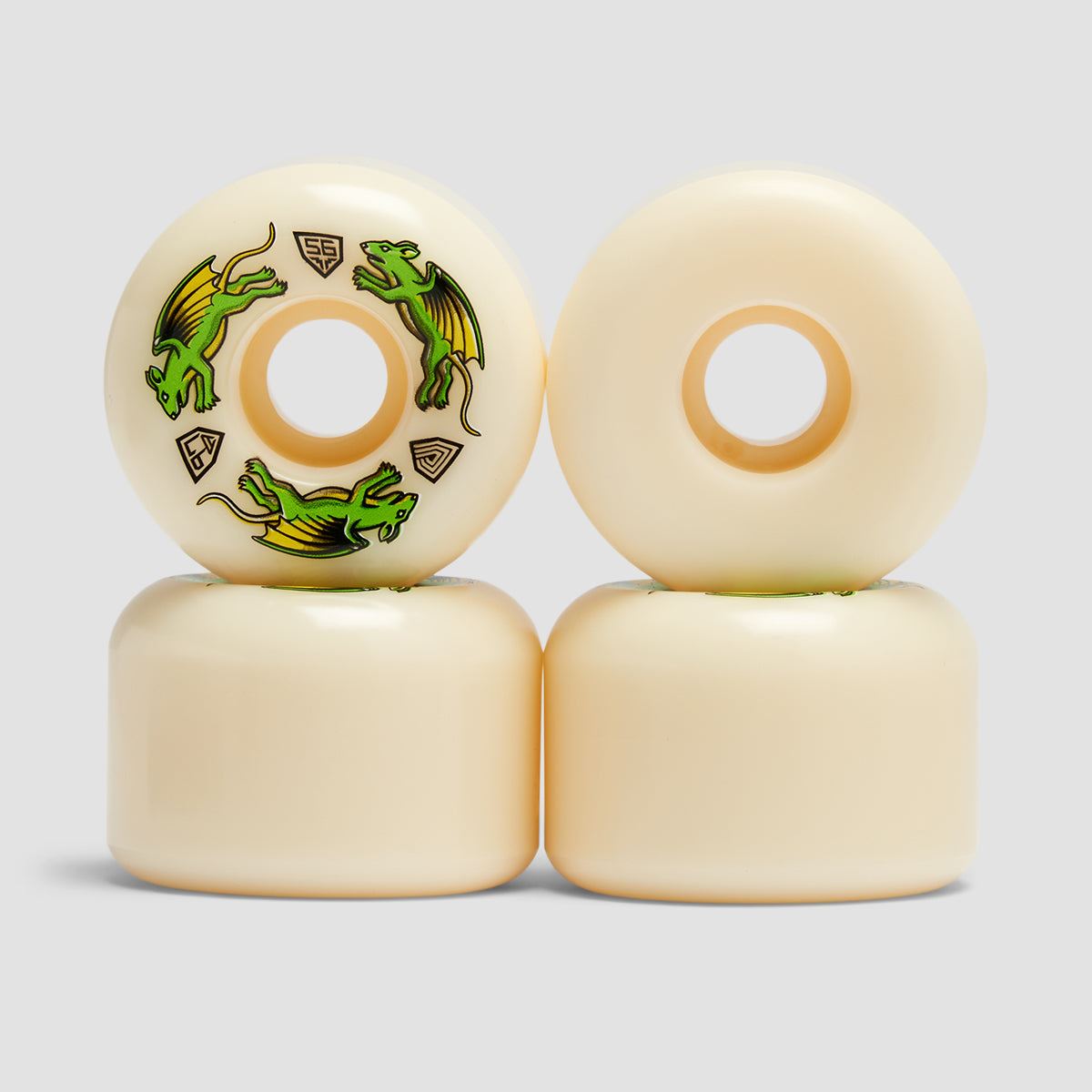 Powell Peralta Dragon Formula Nano Rats 97A A2 Skateboard Wheels White