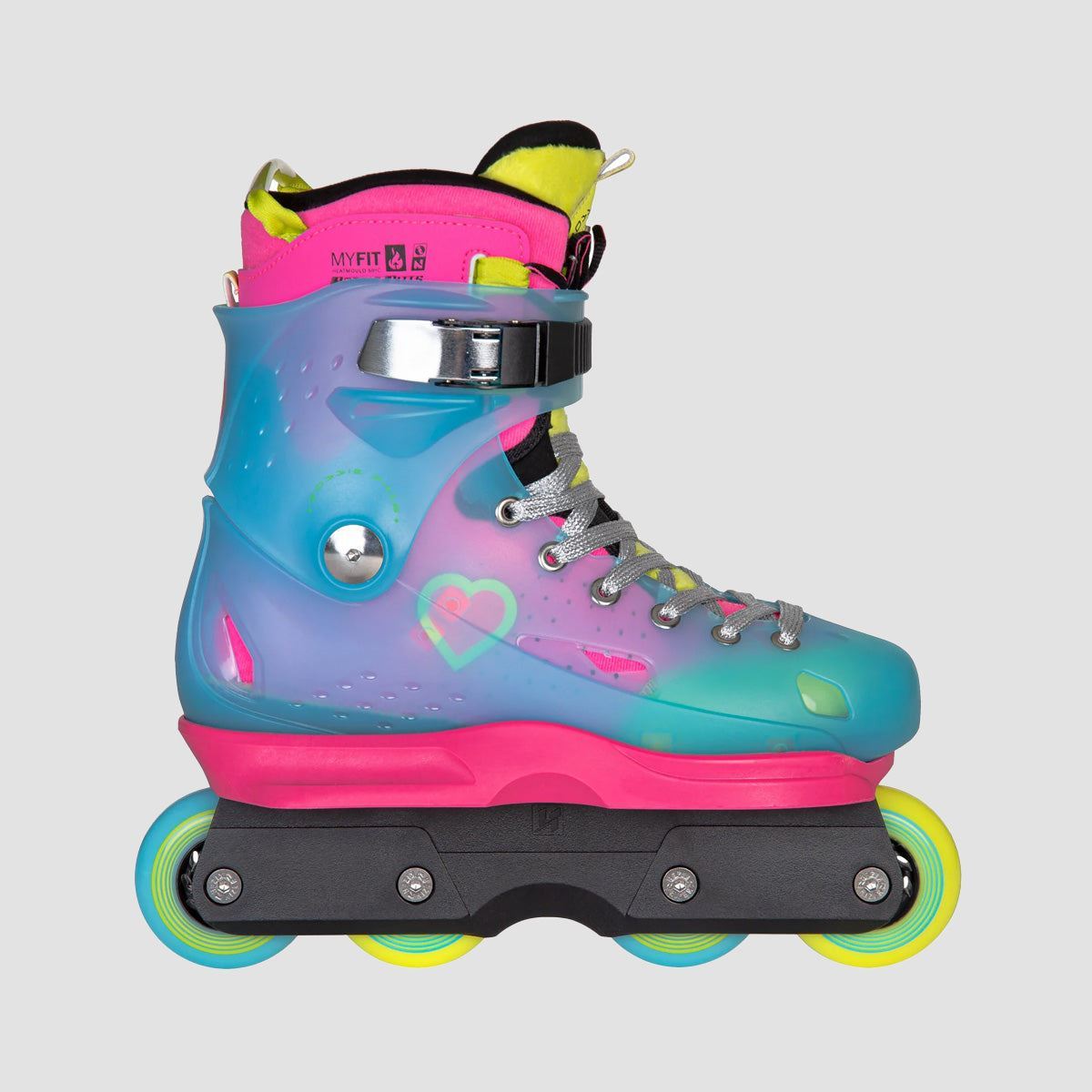 Playlife Robbie Pitts Fantasy 72 Aggressive Inline Skates Yellow/Pink/