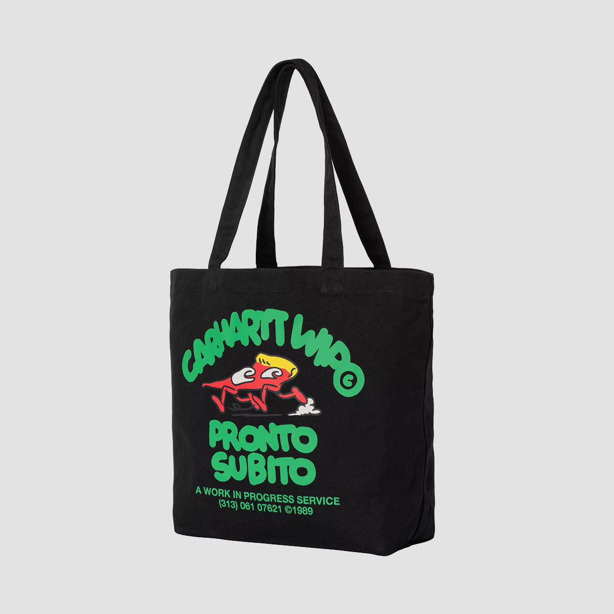 Carhartt WIP Canvas Graphic Tote Bag Black/Pronto Print