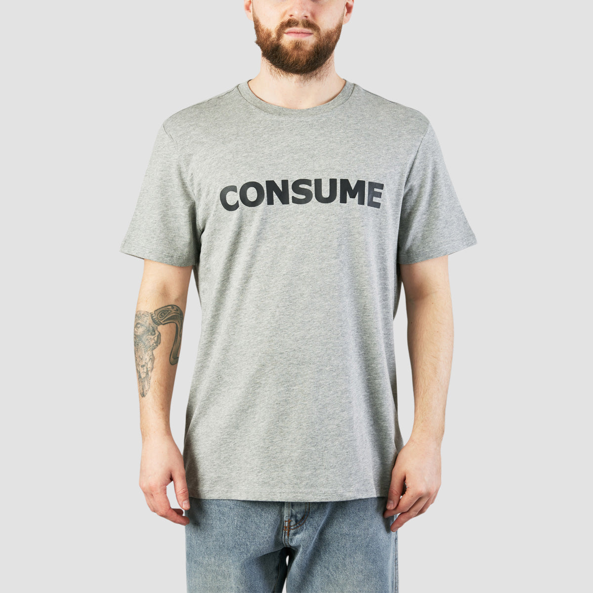 Consume Logo T-Shirt Athletic Heather/Black