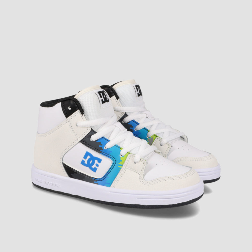 DC Manteca 4 Hi Top Shoes - Off White/Placid Blue - Kids
