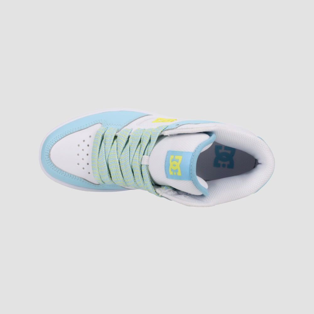 DC Manteca 4 Mid Top Shoes - Blue/Yellow/White - Womens