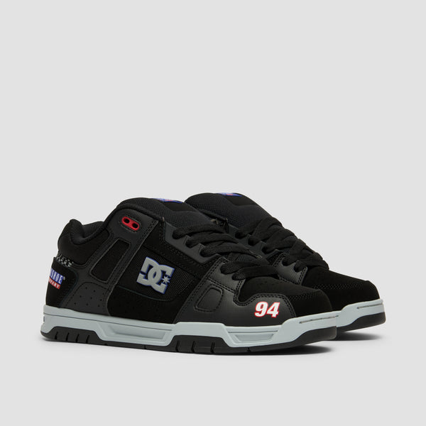 DC Stag Shoes - Black/Grey/Blue