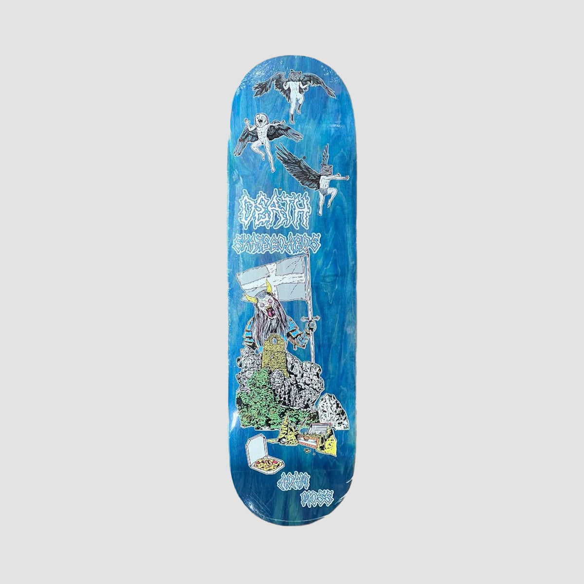 Death Adam Moss Roche Rock Skateboard Deck Blue Stain - 8.75"