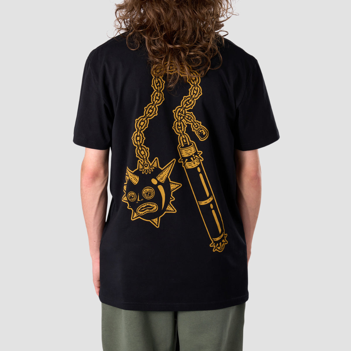 Heathen Mace Face T-Shirt Black