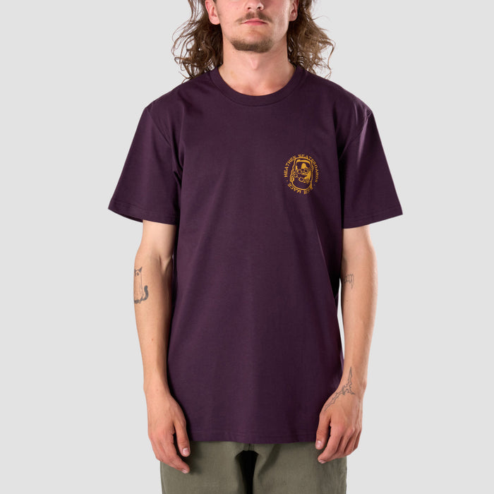 Heathen Mace Face T-Shirt Plum