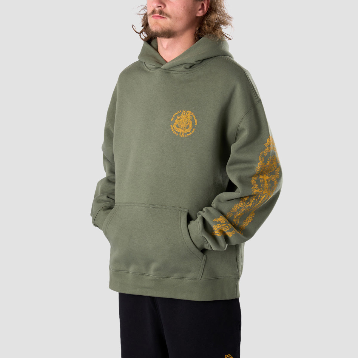 Heathen Sacrificial Dagger Relax Fit Pullover Hoodie Cypress