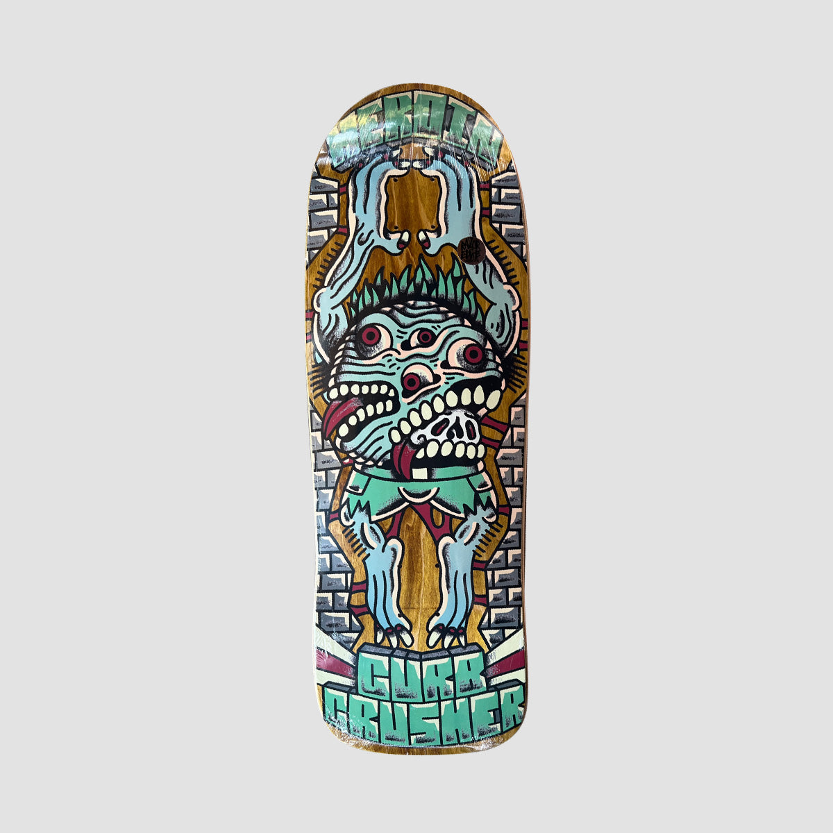 Heroin Curb Crusher x Crawe Razor Edge Skateboard Deck Various Stains