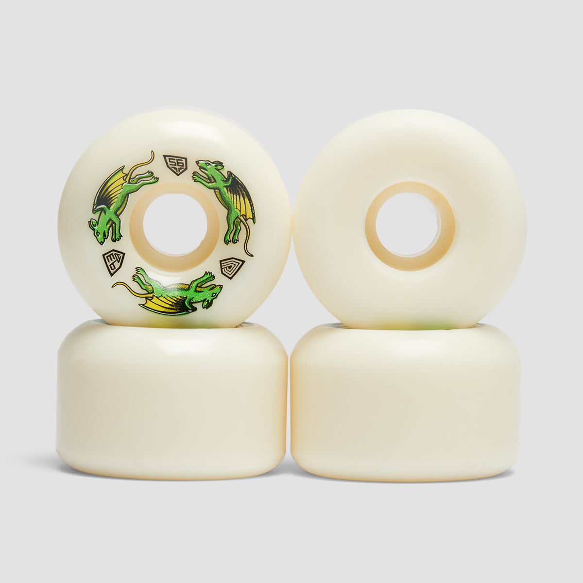 Powell Peralta Dragon Formula Nano Rats 93A V6 Skateboard Wheels White