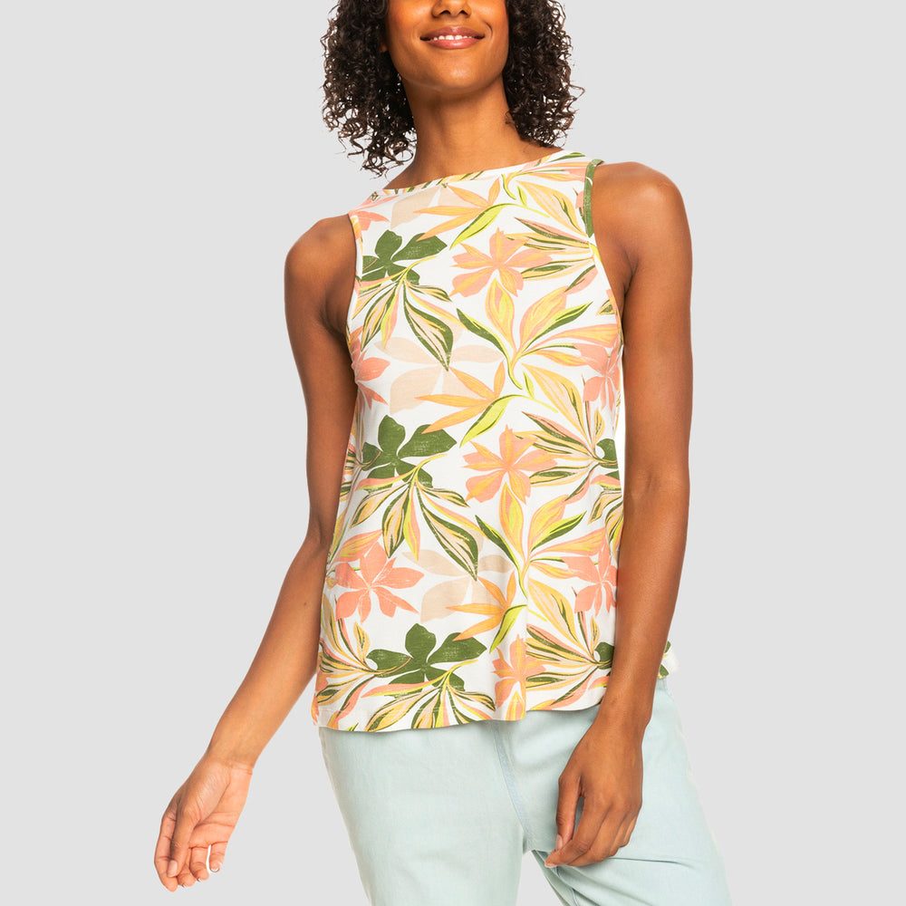 Roxy Better Than Ever Printed Top Snow White Subtly Salty Multi - Wome