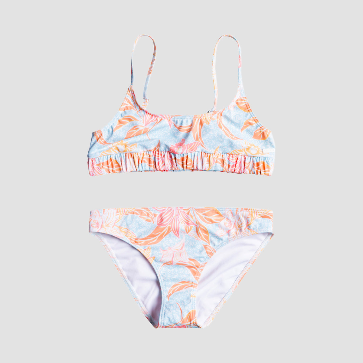 Roxy Good Romance Bralette Bikini Set Cool Blue S Rg Island Time - Gir