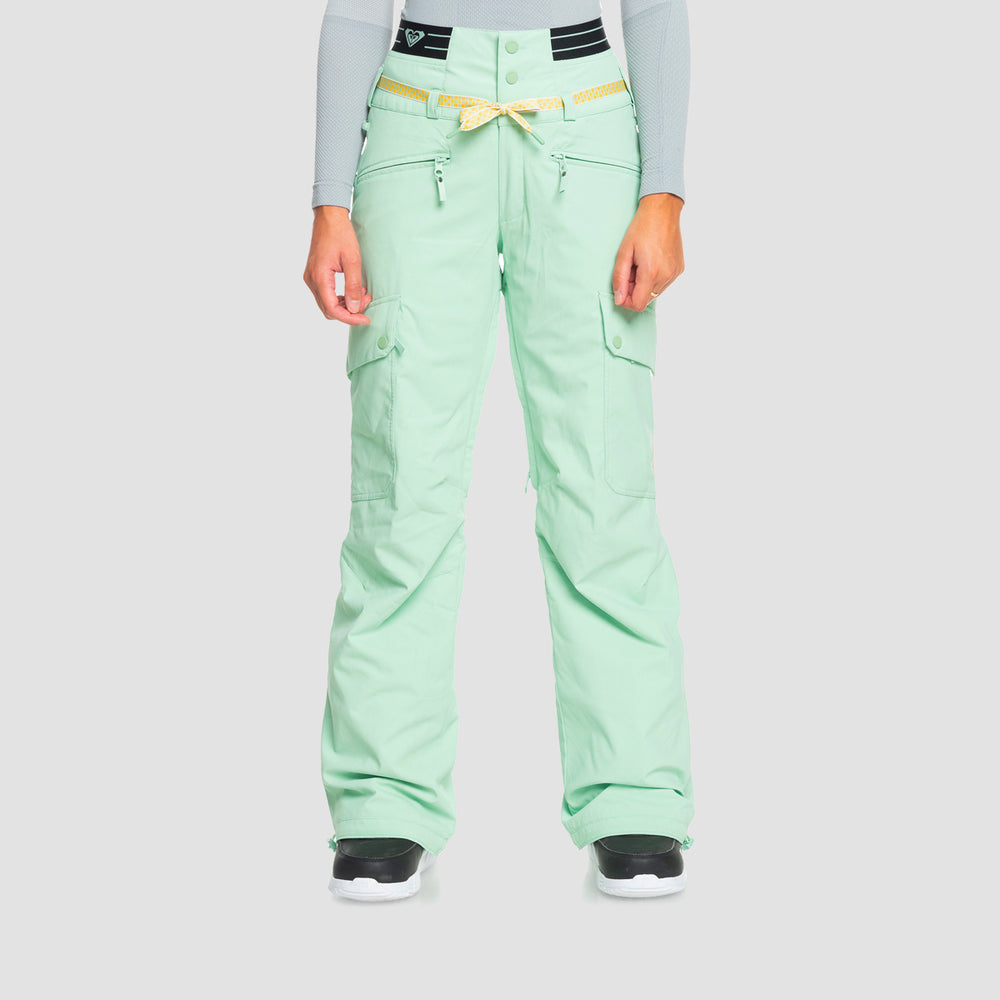 Roxy Passive Lines Snow Pants Cameo Green - Womens