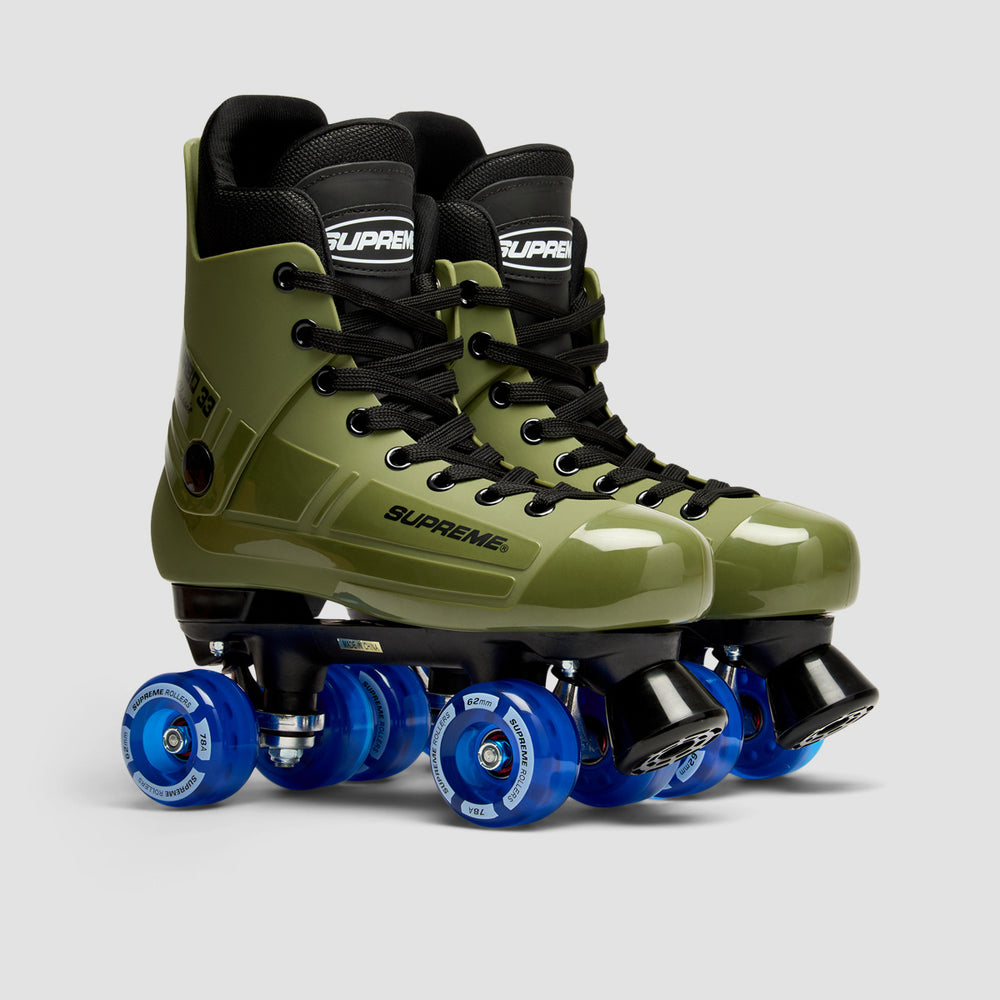 Supreme Turbo 33 Nylon Quad Skates Army Green/Blue