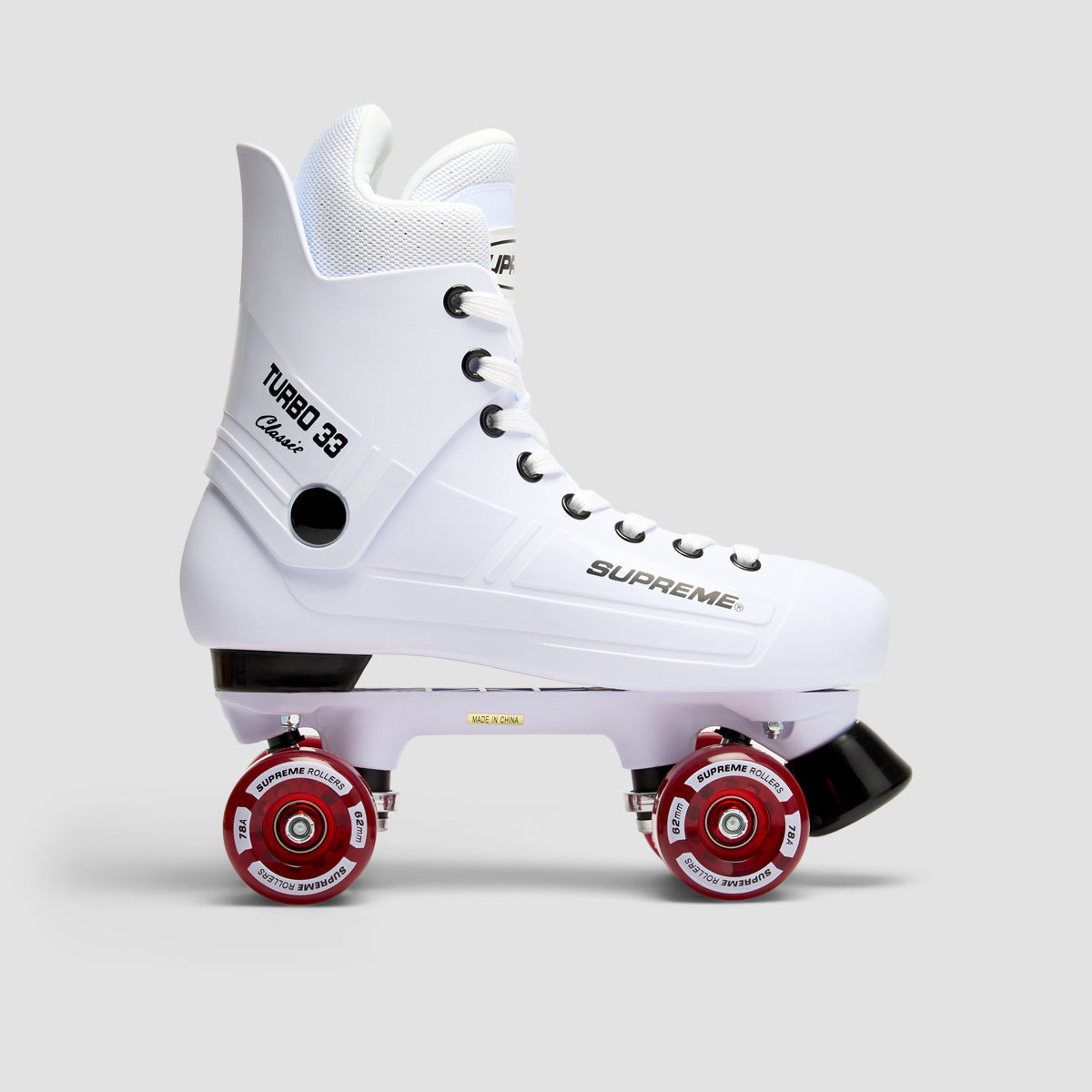 Supreme Turbo 33 Nylon Quad Skates White/Red