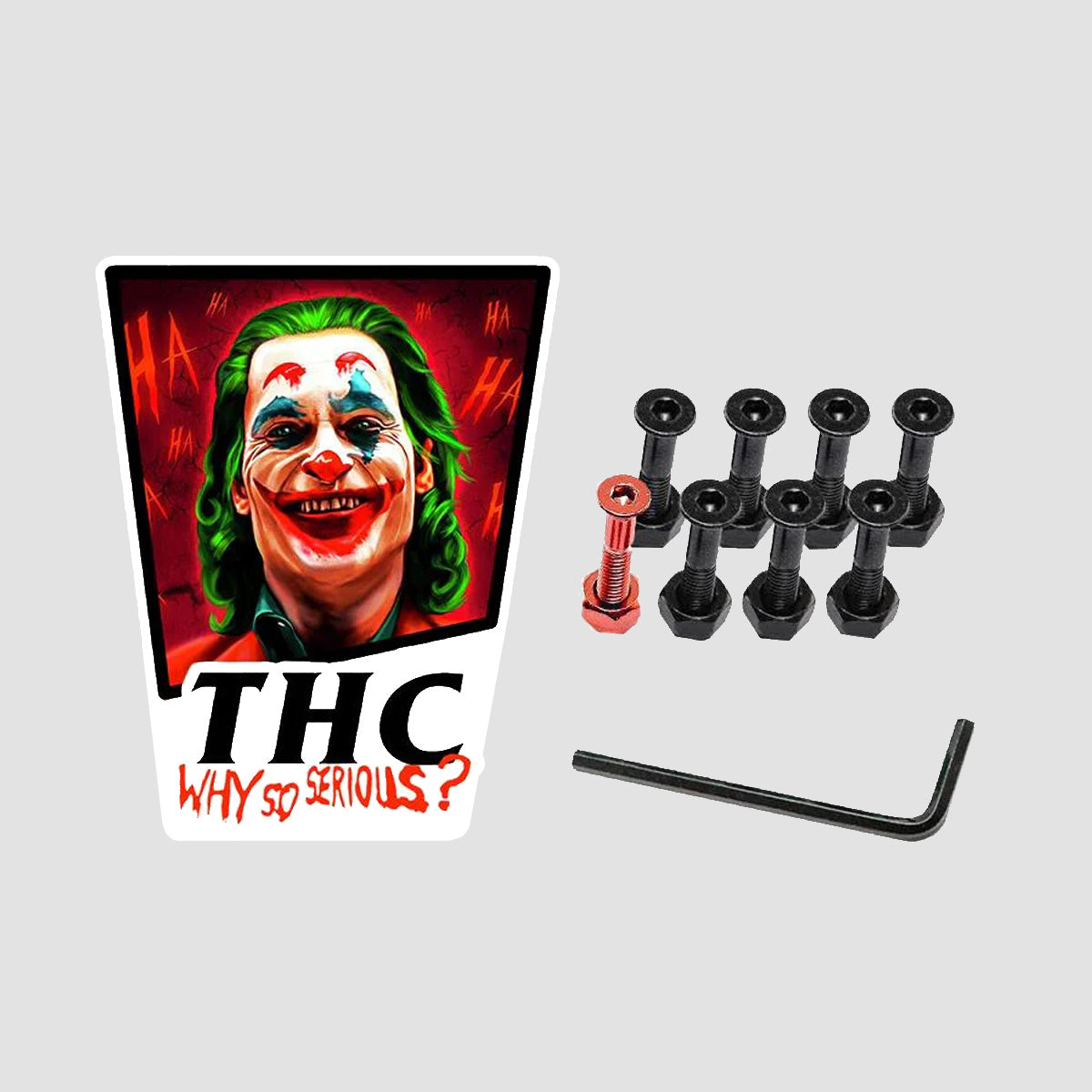 The Hardware Company THC The Joker 3 Allen Truck Bolts Black/Red 1"