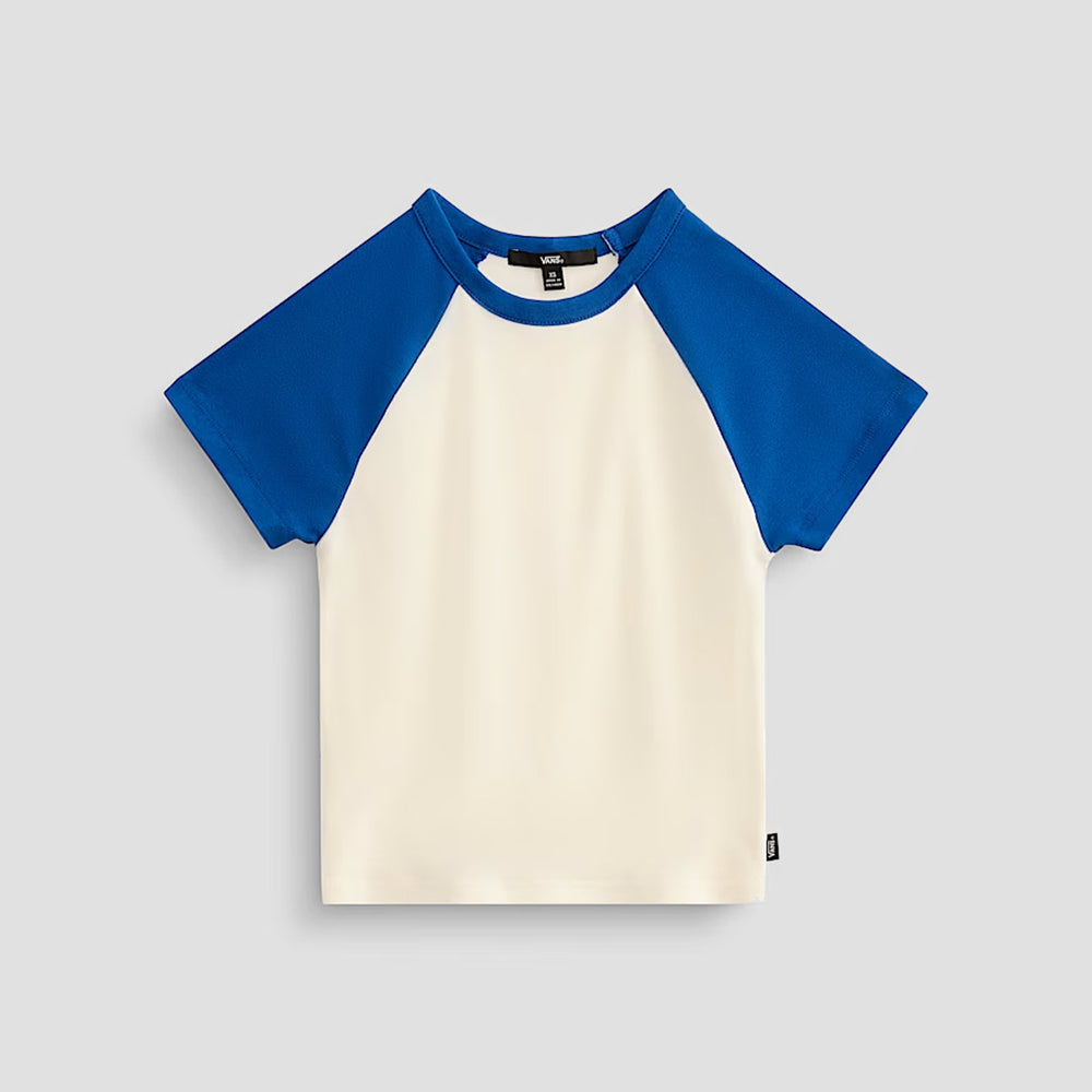 Vans Clare Raglan T-Shirt True Blue/Marshmallow - Womens