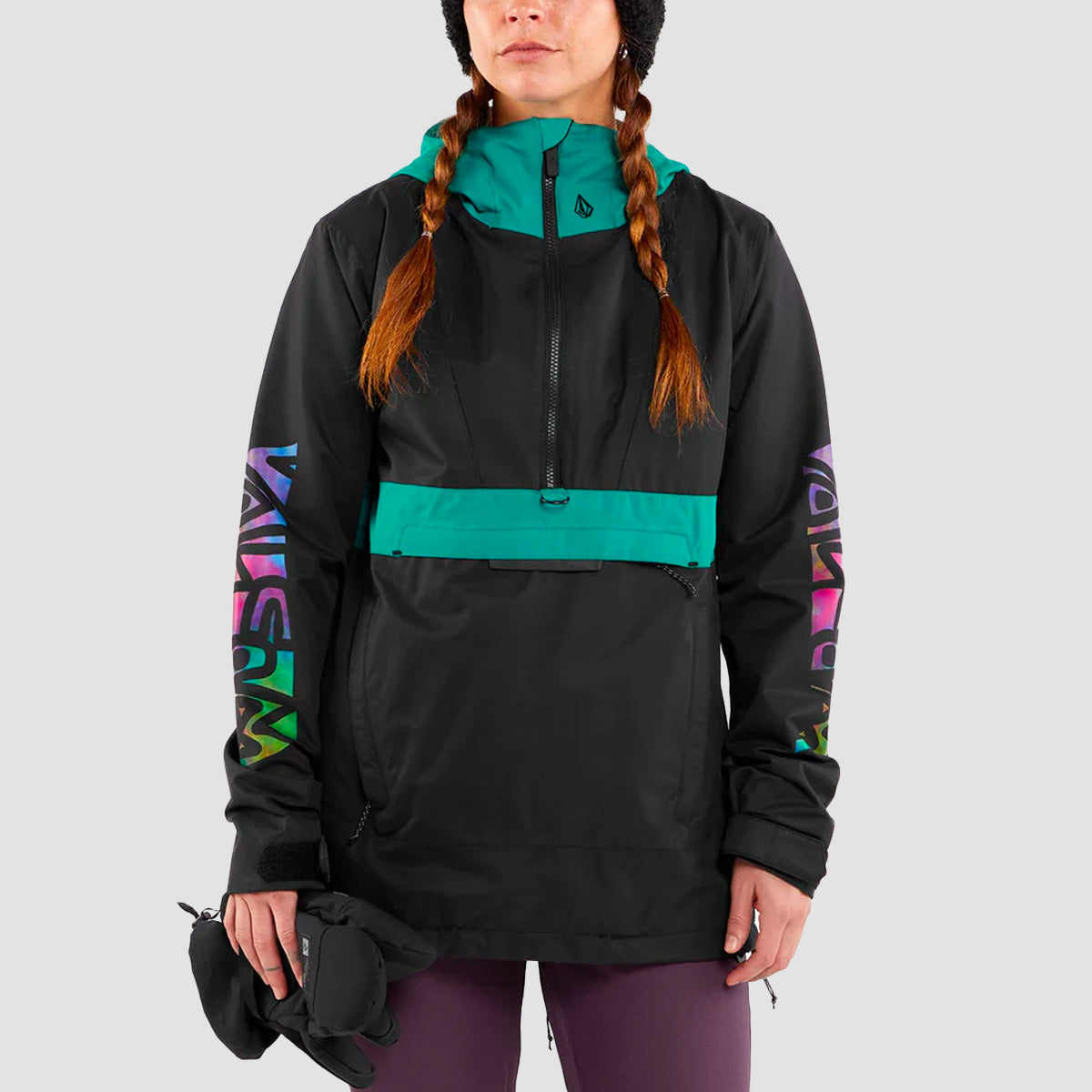 Volcom Ashfield Pullover Snow Jacket Black - Womens