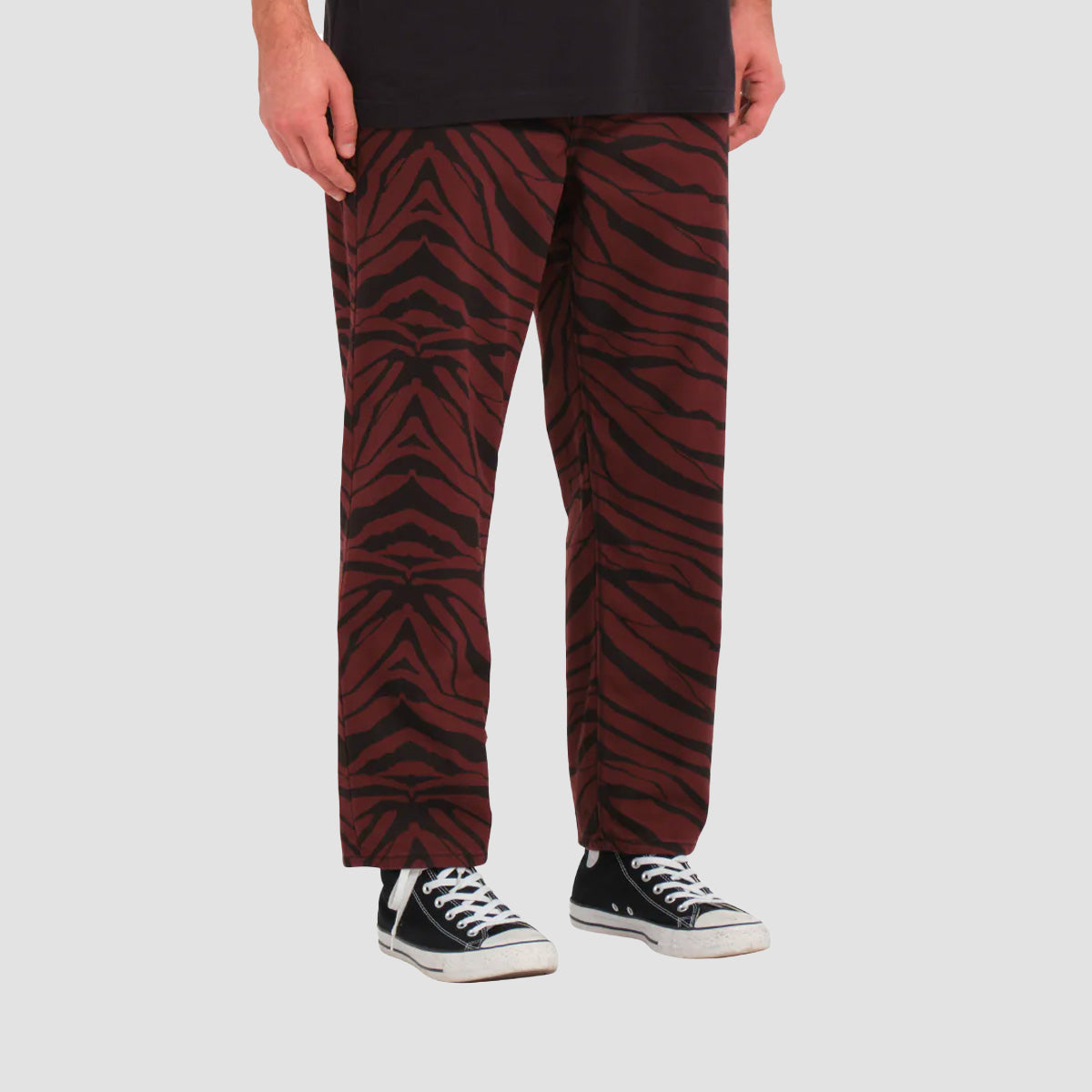 Volcom Modown Howl At The Moon Tapered Relaxed Fit Jeans Bitter Chocol