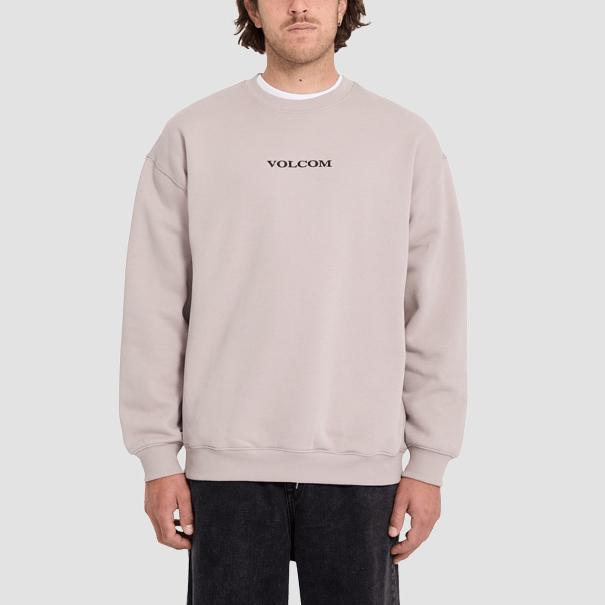 Volcom Stone Crew Sweatshirt Bark Brown