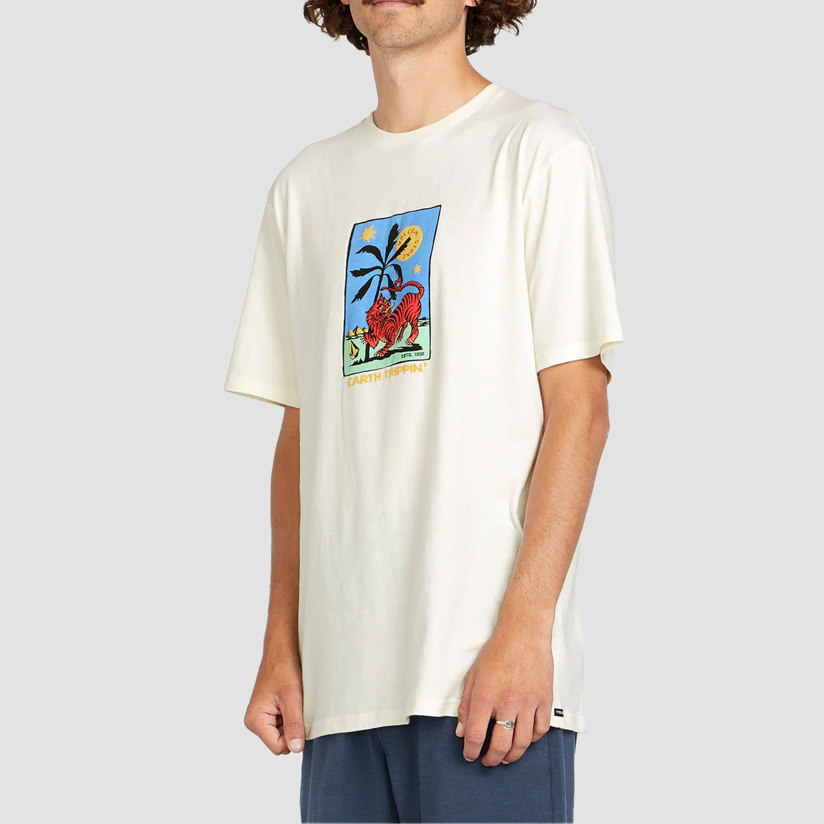 Volcom Tarot Tiger Farm FTY T-Shirt Off White