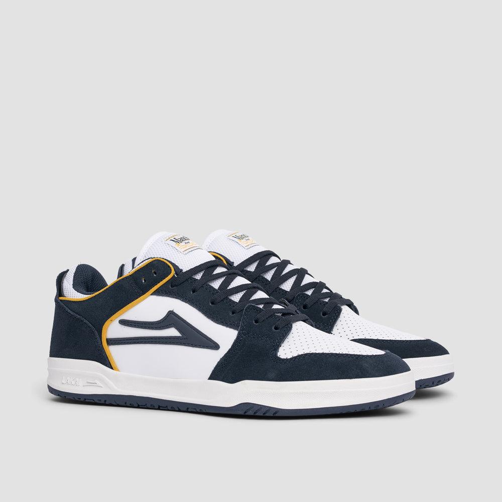 Lakai Telford Low Manch Shoes - Navy/White Suede