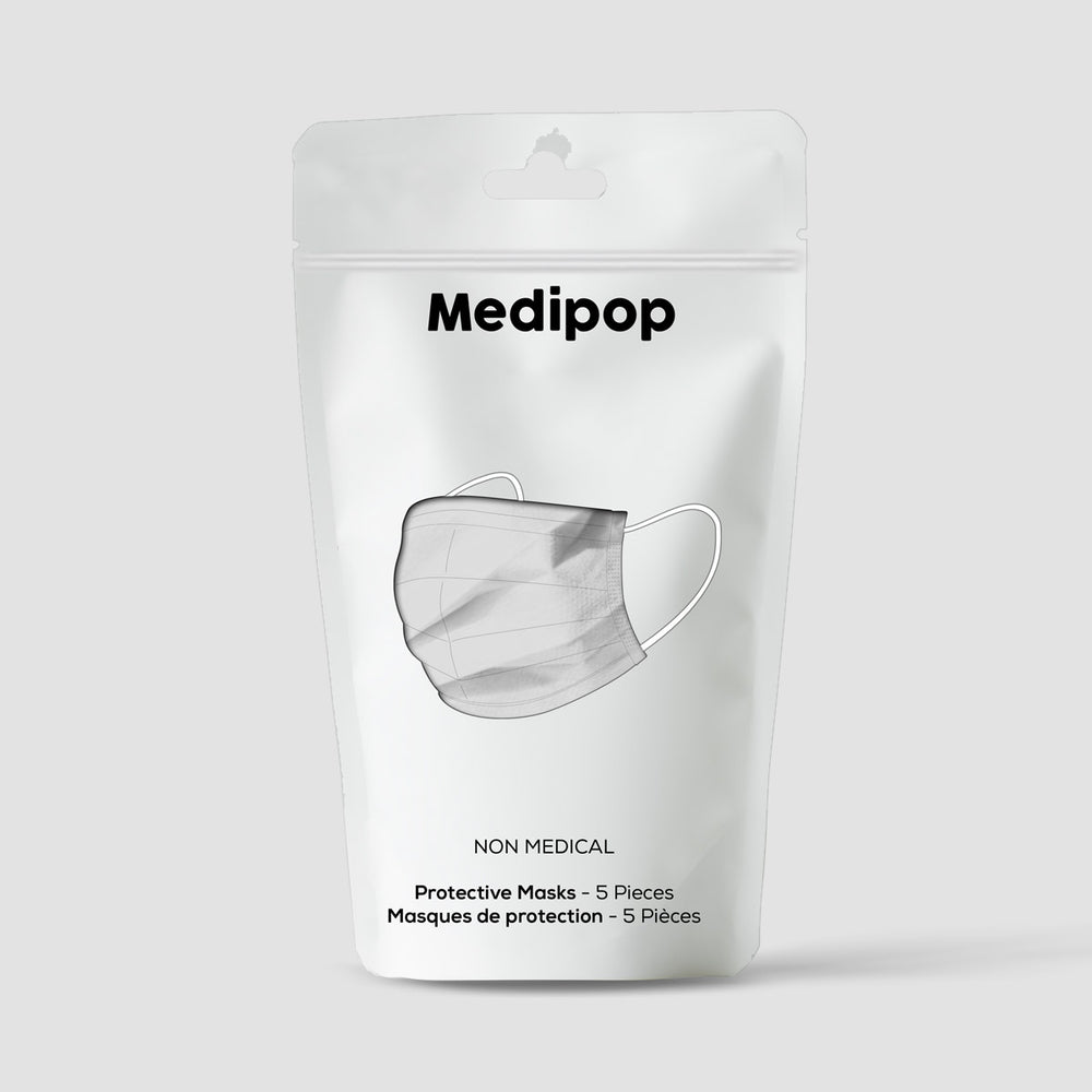 Medipop D Mask Desposable 5 Pack White