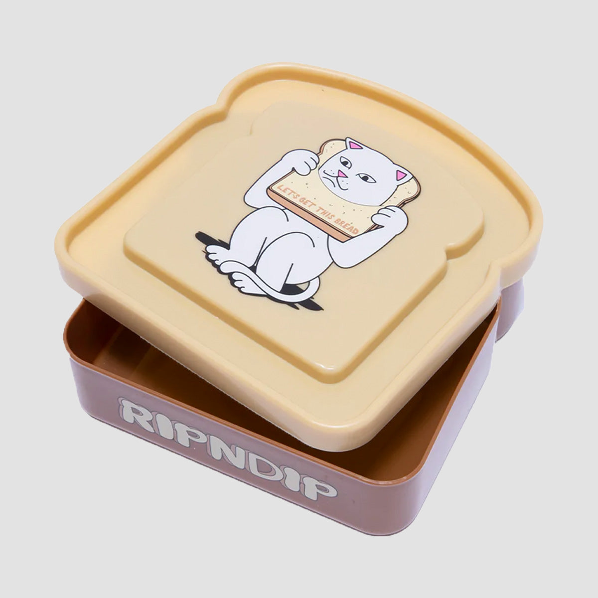 Ripndip Lets Get This Bread Sandwich Box 115x125mm Brown